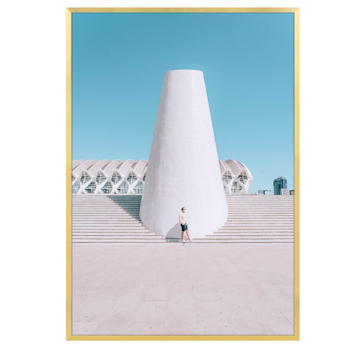 16x24 Gold Aluminum Frame with Acrylic Plexiglass | Golden State Art